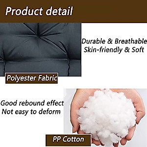 NENIUX Swing Replacement Bench Cushions, Anti-Skid Garden Patio Backyard Seat Cushions 2 3 Seater Porch Bench Pads with Backrest for Outdoor Furniture Wooden Bench,59 * 40 * 3inch,Navy