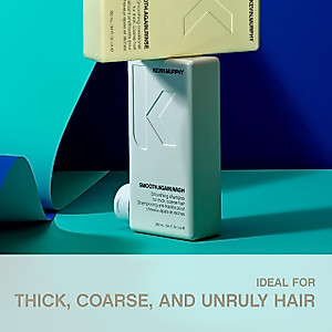 KEVIN.MURPHY SMOOTH.AGAIN WASH - Frizz Control Shampoo - For Thick, Coarse & Unruly Hair - Moisturising Shampoo for Hair Hydration - Sulphate & Paraben Free - 1000 mL / 33.8 fl oz