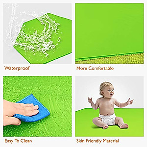Hoybell Playpen Mattress, Compatible with Summer Pop 'N Play Playard, Self Inflatable Comfortable with Carry Case - Green