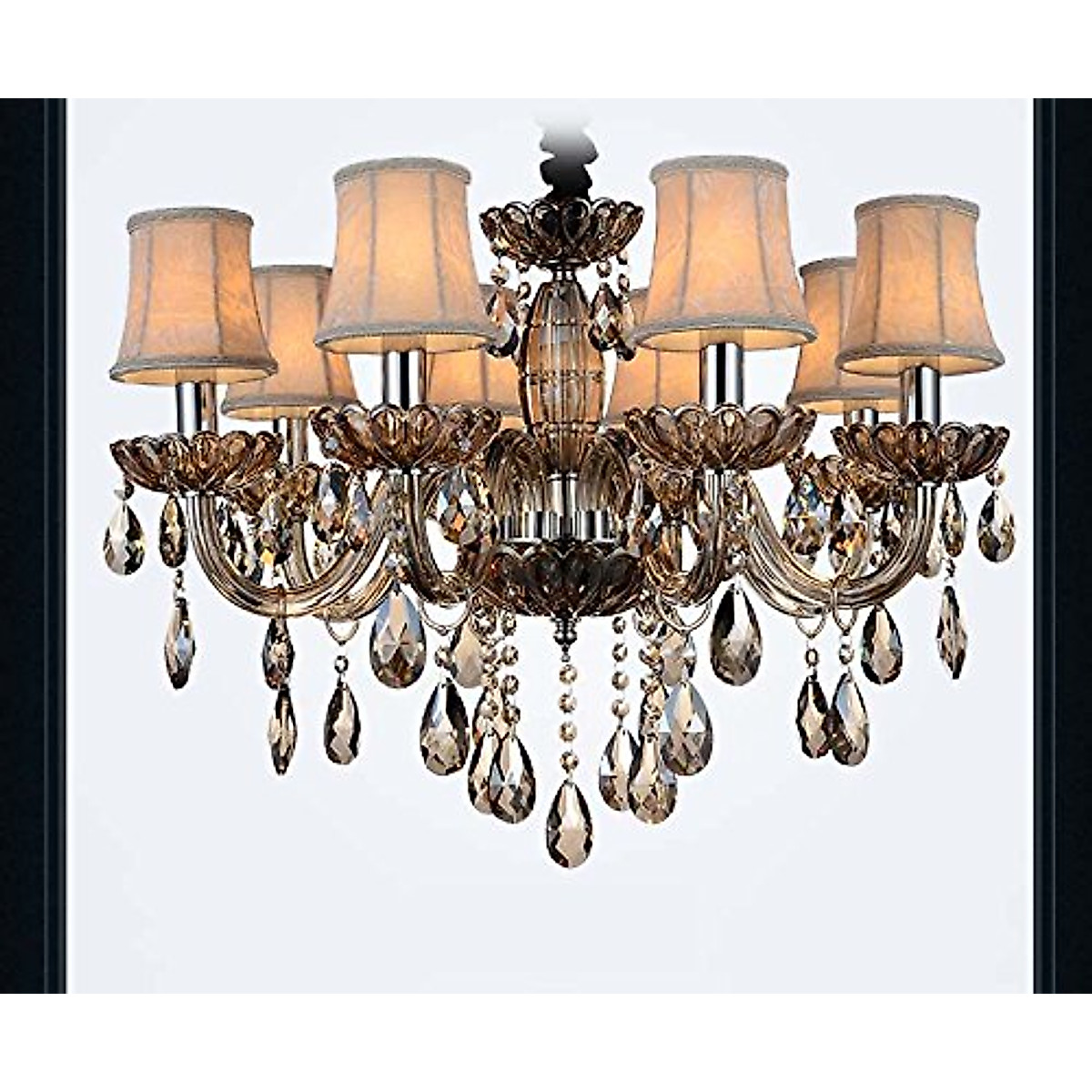 Fushing 20Pcs Chandelier Crystals, Clear Teardrop Crystal Chandelier Pendants Parts Beads, Hanging Crystals for Chandeliers(50mm, Clear)