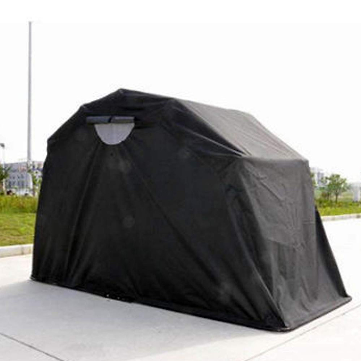 TECHTONGDA Heavy Duty Motorcycle Storage Garage Shelter Shed Cover Blcak Tent Portable Motorcycle Tent Sheds (L/11.3 * 6.2 * 6.2")