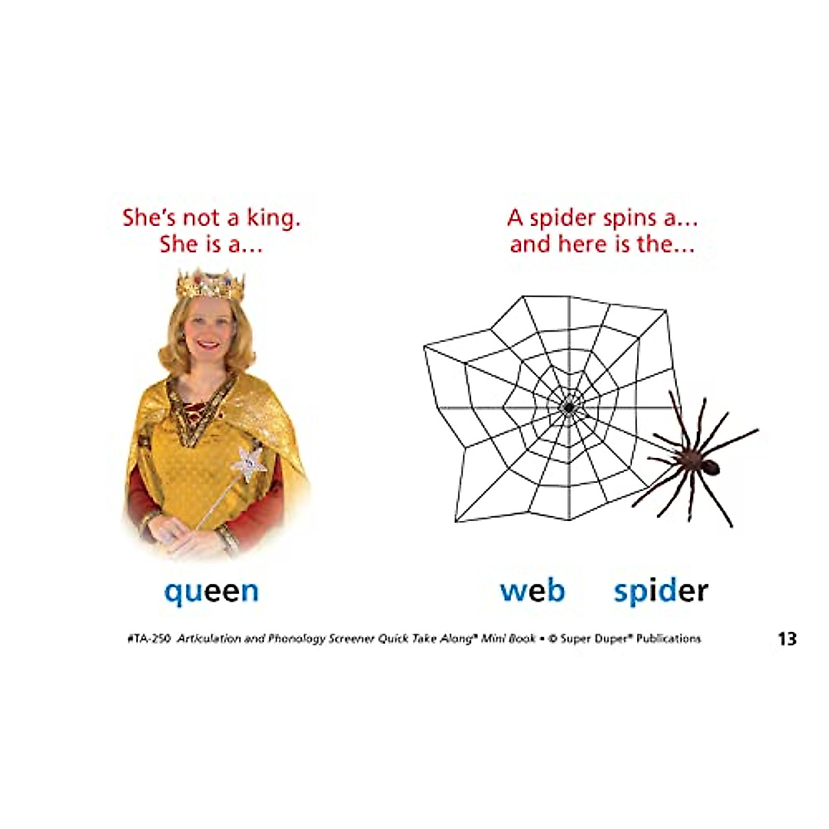 Super Duper Publications | Articulation and Phonology Screener Quick Take Along® Mini-Book | Speech Therapy | Educational Learning Resource for Children