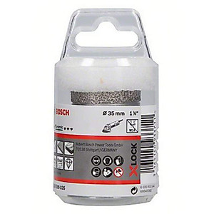 Bosch Professional 2608599035 Diamond Dry Drill Bit Best for Ceramic X-Lock, Dry Speed, Diameter Working Length 35 mm
