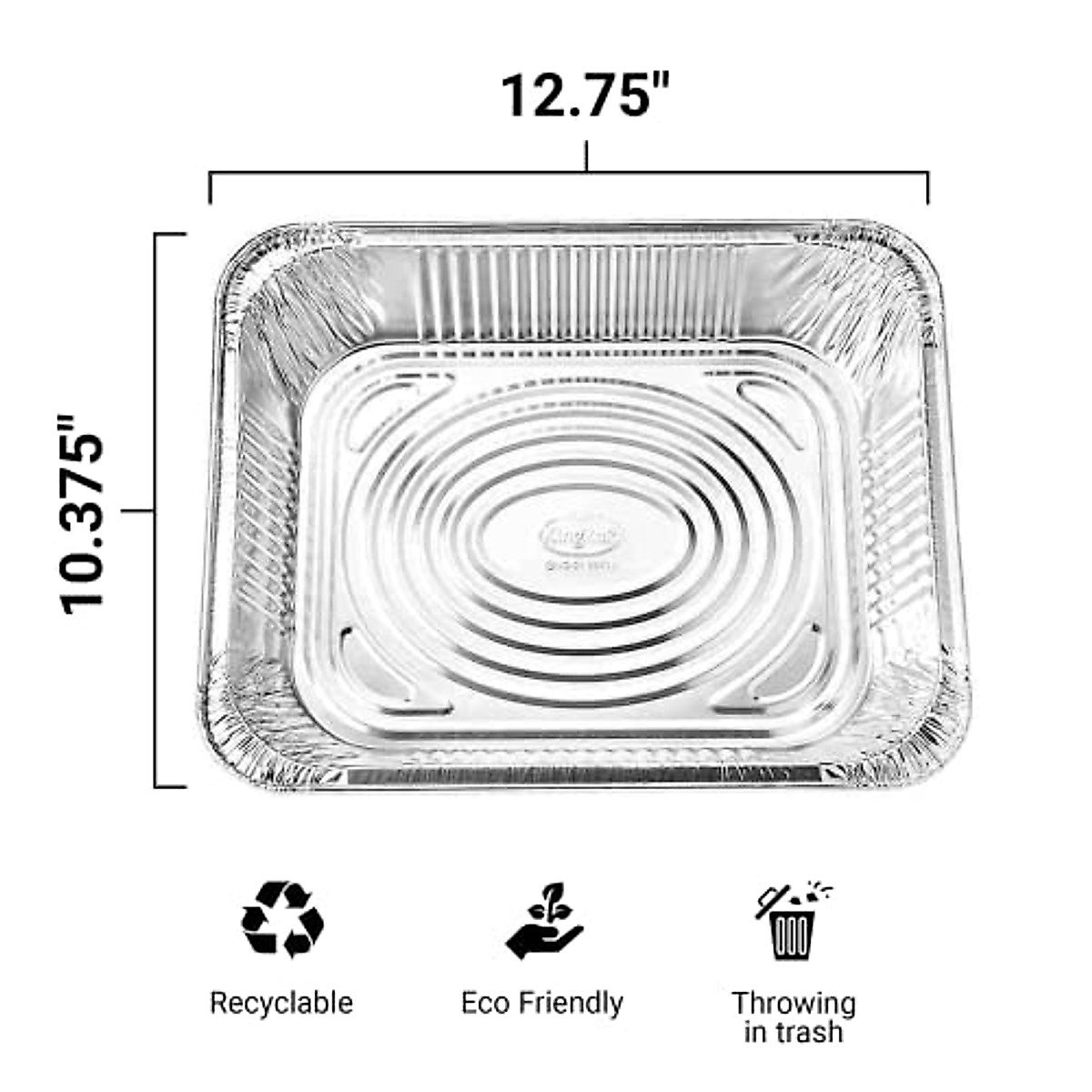 Aluminum Pans Half Size, 9X13, Extra Heavy Duty Disposable Foil Pans For Baking (30 Pack) Roasting & Chafing, Deep Tin Foil Bakeware, Steam Table Tray, Cookware, Food Prepping, Cake & Oven Pan