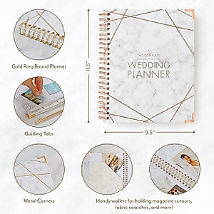 Wedding Planner - Undated Bridal Planning Diary and Organizer, Hard Cover, Pockets & Online Support
