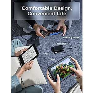 AINOPE [2 Pack] Micro USB Cable, Micro USB Charging Cable Right Angle 10FT, High Speed Sync Durable Nylon Braided Android Charger Cable Compatible for Fire Tablet, Kindle, Samsung Galaxy S7 S6 PS4