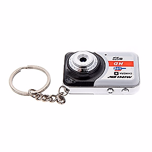 Andoer Digital Camera X6 Portable Ultra Mini High Denifition Kids Camera Mini DV Support 32GB TF Card with Mic-White with Gray