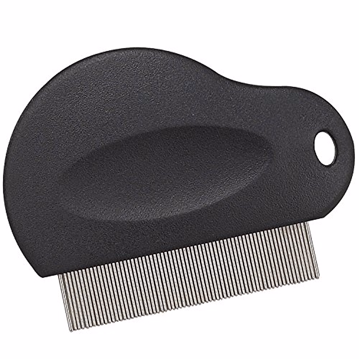 Master Grooming Tools Flea Comb for Pets, 3-Inch - Stainless Steel Teeth Pet Flea Comb, Bundle with Moofin Pet training stainless steel clicker whistle ultrasonic~(Pack of 2), Black