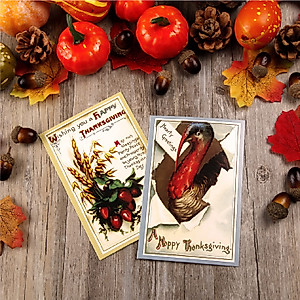 Thanksgiving Vintage Greeting Cards 24PCS Bulk Thanksgiving Cards Thanksgiving Cards for Family Thankful Cards with Envelopes for Fall Autumn Holiday Parties Celebrations Harvest Happy 4 x 6 inches