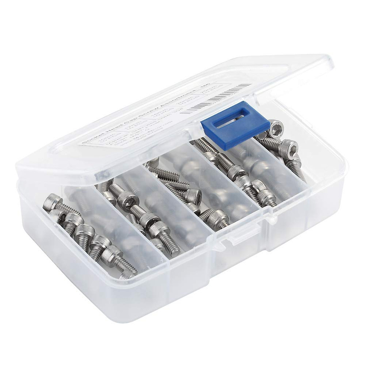 1/4-20 x 1/2", 5/8", 3/4", 7/8", 1" Socket Head Cap Screws, Stainless Steel 18-8 (304), Bright Finish, Fully Threaded, Allen Hex Drive, 50 PCS