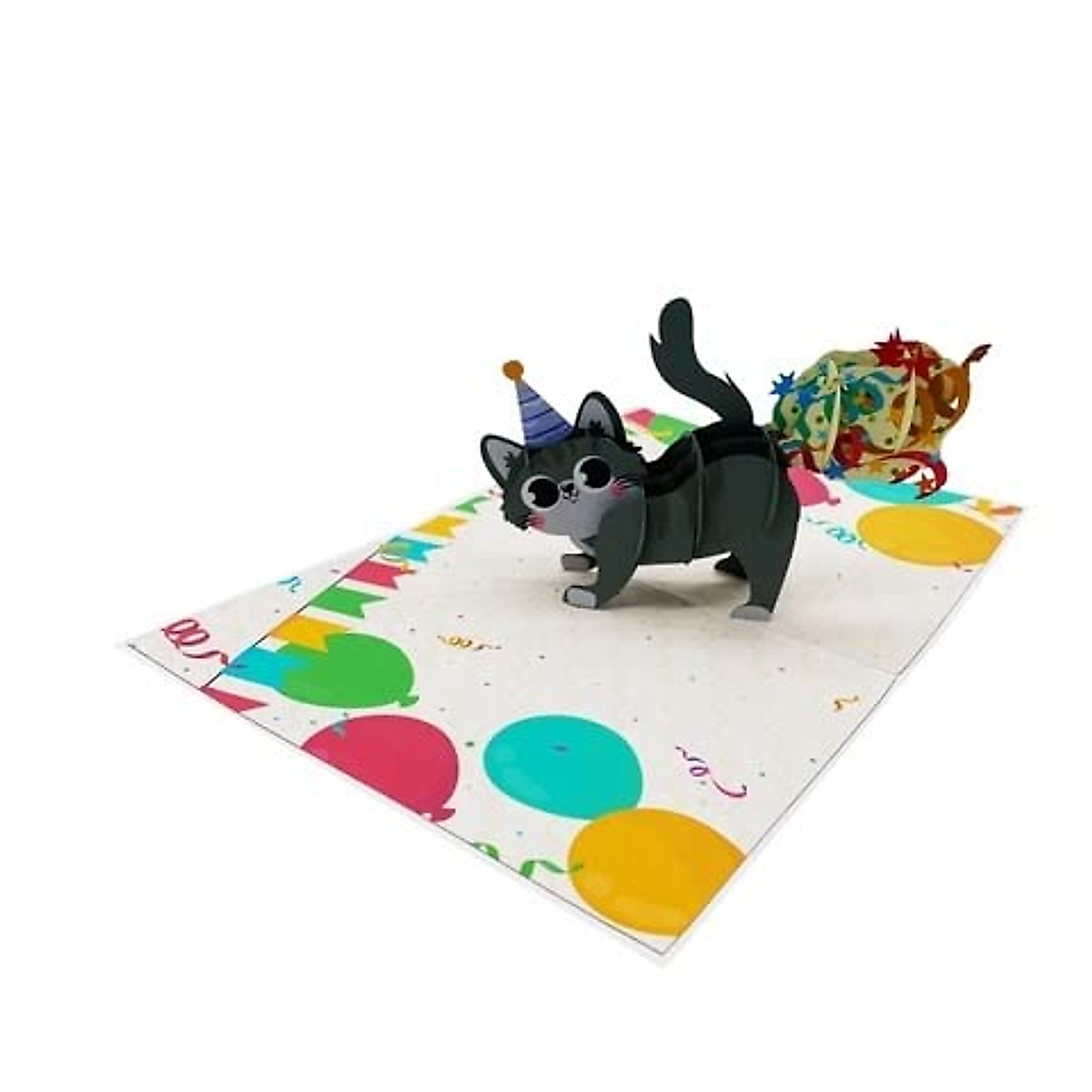 ETA 3D Funny Cat Birthday Pop Up Cards, 3D Animal Pop Up Card for Kids,Girls, Daughters, Niece, Grandchild on Birthday, Have a Purrfect Birthday Card, B27
