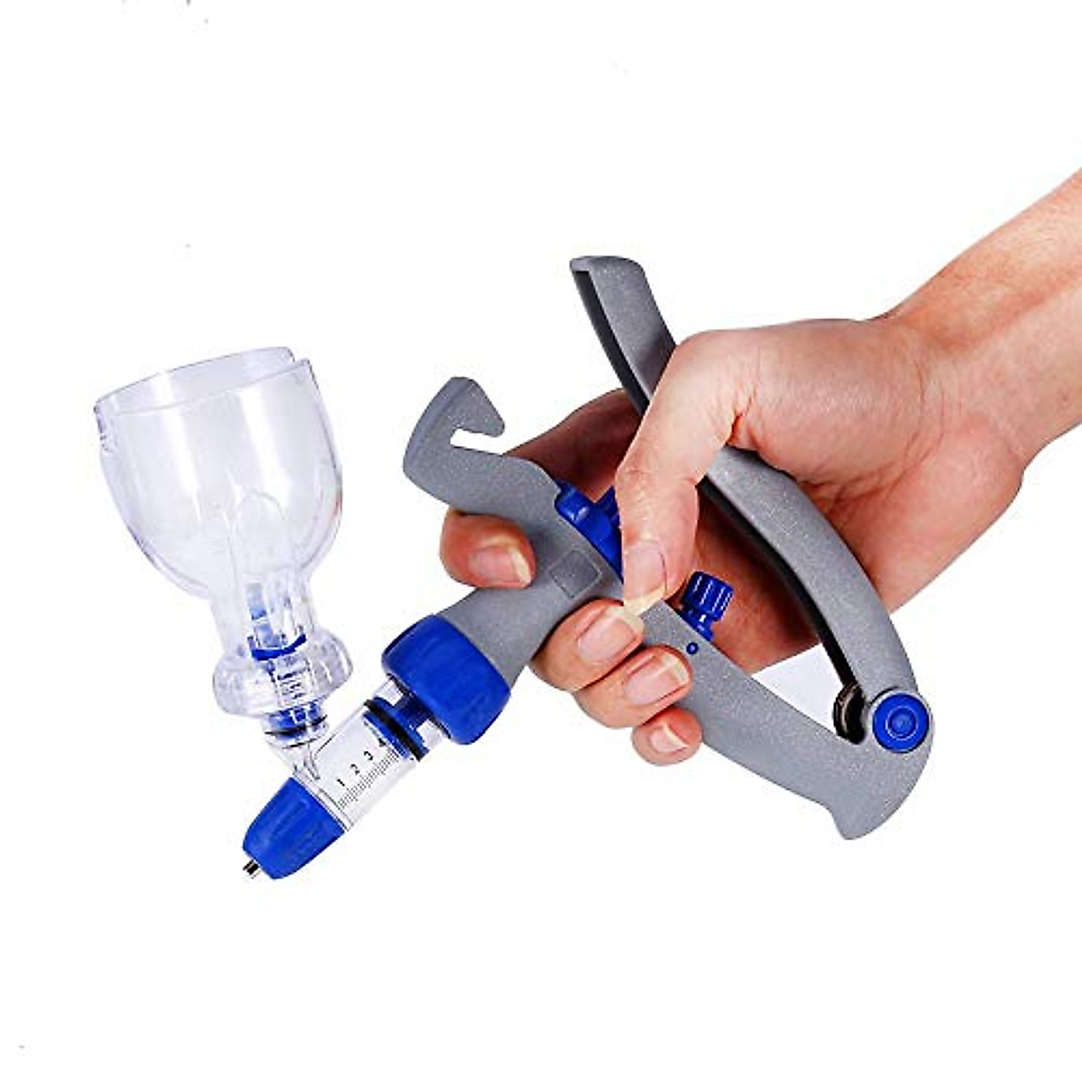 Animal Syringe Veterinary Tool,5ml Veterinary Injector Automatic Self Refill Syringe for Livestock Cattle Chicken Sheep Hog