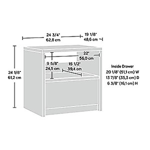 Sauder Harvey Park Night Stand, Grand Walnut finish