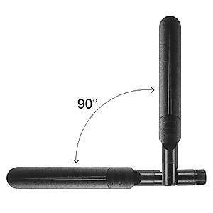 2 Set 8dBi WiFi RP-SMA Male Antenna, MELIFE 2.4GHz 5.8GHz Dual Band with 20CM U.FL/IPEX to RP-SMA Female Pigtail Cable.