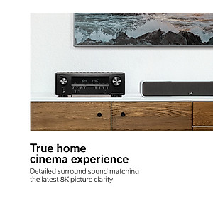 Denon AVR-S660H 5.2 Ch AVR - 75 W/Ch (2021 Model), Advanced 8K Upscaling, 3D Audio - Dolby TrueHD, DTS:HD Master & More, Wireless Streaming, Built-in HEOS, Alexa