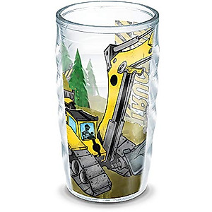 Tervis Construction Trucks Made in USA Double Walled Insulated Tumbler Cup Keeps Drinks Cold & Hot, 10oz Wavy, Unlidded