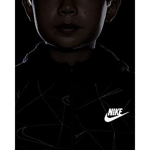 Nike Kids Boy's NSW Print Full Zip (Big Kids) Black/Black/Reflective Silver LG (14-16 Big Kids)
