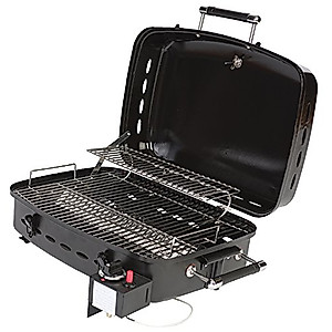 Faulkner 51322 Black Barbecue Grille with Disposable Bottle Adapter