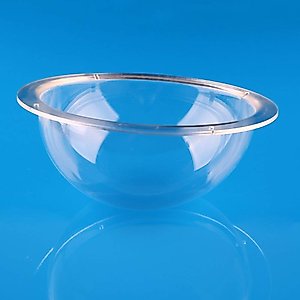 Ricrrover Diameter 3.15inch/80mm w/ 4 Holes Clear Acrylic Flange Plastic Hemisphere Indoor/Outdoor CCTV Replacement Clear Dome Camera Cover Security Dome Camera Housing