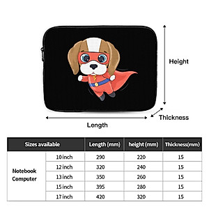 Superhero Little Dog for Kids 13 inch Portable Laptop Sleeve Compatible with MacBook Air Notebook Computer Case for Men Women College School Students
