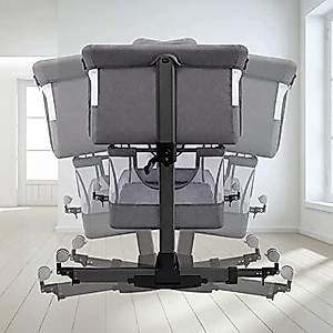 nordmiex 3 in 1 Baby Crib Bedside Crib,Baby Bassinet,Adjustable Portable Bed for Infant/Baby,Deep Grey