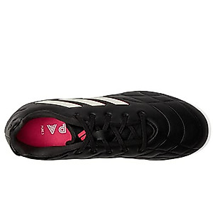 adidas Copa Pure.3 Firm Ground Soccer Shoe, Black/Zero Metallic/Team Shock Pink, 5 US Unisex Big Kid