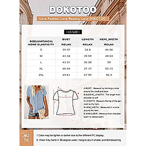 Dokotoo Womens Ladies 2023 Summer Sexy Lace V Neck Eyelet Short Sleeve Boho Shirts Spring Casual Loose Solid Chiffon Blouses for Women Tops Apricot 1X Large