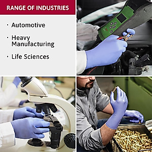 Microflex SU-690 Disposable Nitrile Gloves, Latex-Free, Powder-Free Glove for Cleaning, Mechanics, Automotive, Industrial, or Medical applications, Violet, Size Small, Box of 100 Units