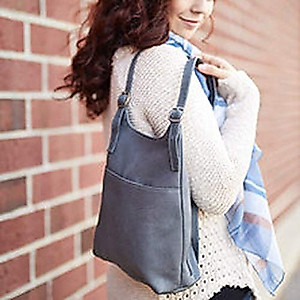 Le Donne Leather Women’s Slim Sling Backpack – Premium Full-Grain Colombian Vaquetta Leather Backpack, 12" x 4" x 9", Black