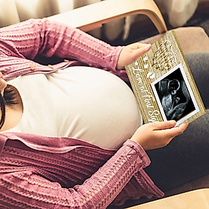 YIXIN New Mom Gift Baby Ultrasound Souvenir Photo Frame Pregnancy Gift Pregnancy Announcement Creative Baby Nursery Decoration Valentine's Day Mother's Day Father's Day Gift (4" x 6" Ultrasound Photo)