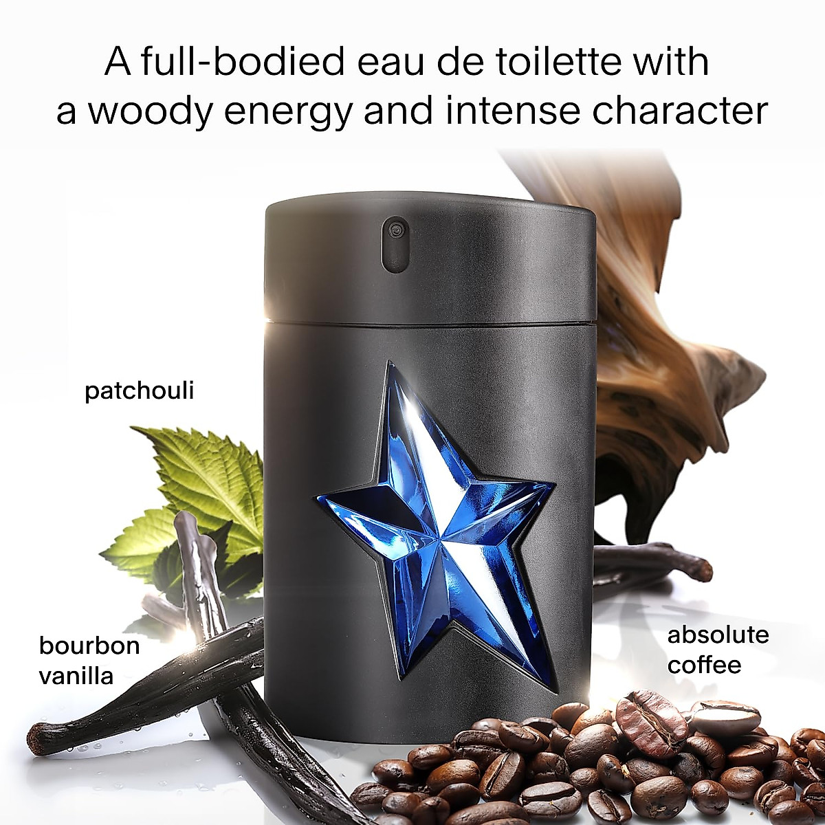 Mugler A*Men - Eau de Toilette - Mens Cologne - Woody & Ambery - With Patchouli & Coffee Extract - Long Lasting Fragrance - 3.3 Fl Oz