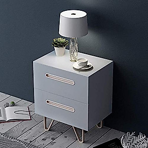 SJYDQ Nightstand, Small End Table for Bedroom, Bed Side Table with Drawers, Bedside Table Accent Table