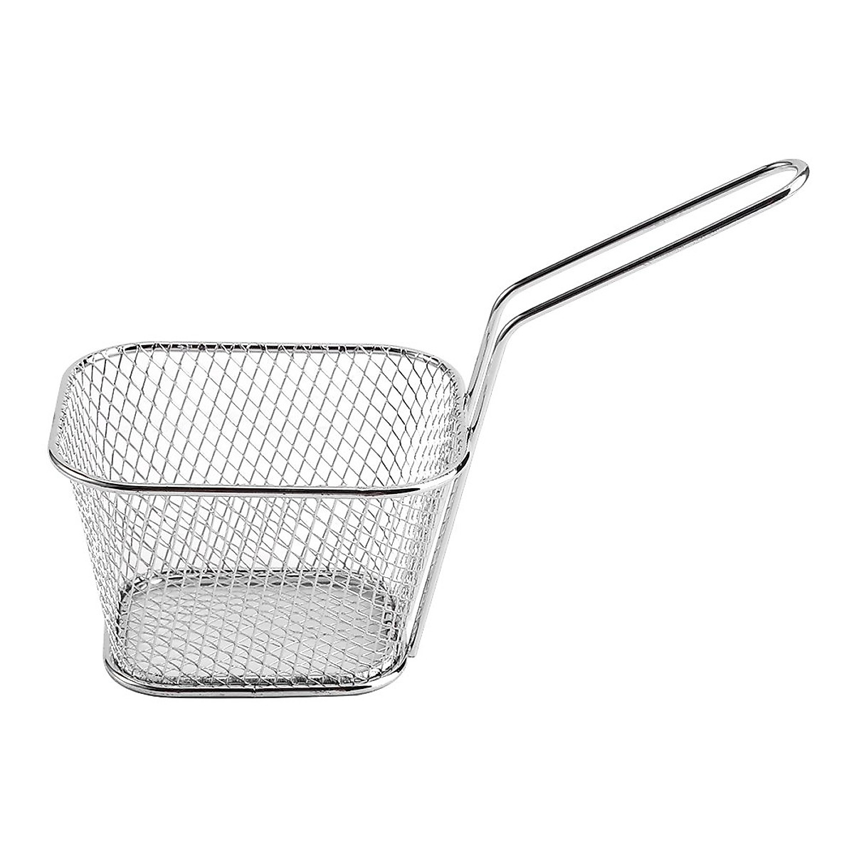 8Pcs Fry Basket, Mini Stainless Steel Chips Deep Fry Baskets with Handle French Fries Cooking Tool Food Presentation Strainer for Cooking, Boiling, or Deep Frying Foods (4.1 * 3.3 * 2.6inch)