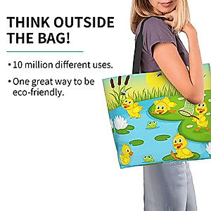 Gelxicu Cute Duck Shoulder Tote Bags Duck Casual Bag Cute Animal Shoulder Handbags Grocery Bags