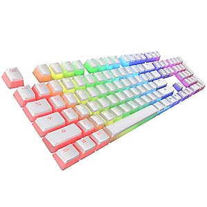 TECWARE PBT Keycaps, Double-Shot PBT Keycap Set, for Mechanical Keyboards, Full 112 Keys Set, OEM Profile, English (US, ANSI)