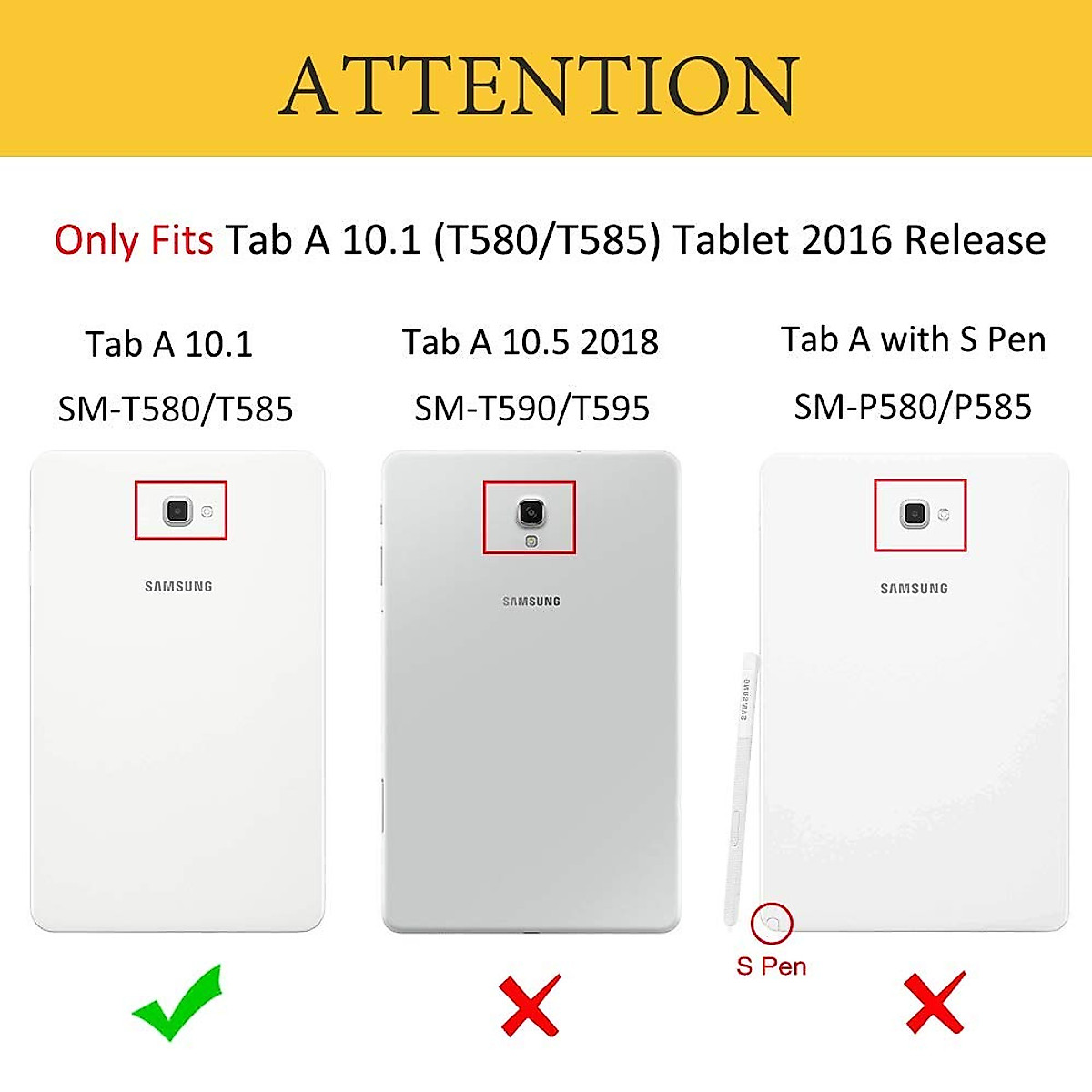 EKVINOR Case for Galaxy Tab A 10.1 (2016 NO S Pen Version), Premium PU Leather Folio Smart Stand Case Cover for Samsung Galaxy Tab A 10.1 Inch 2016 Tablet (SM-T580/T585, No Pen Version), Purple