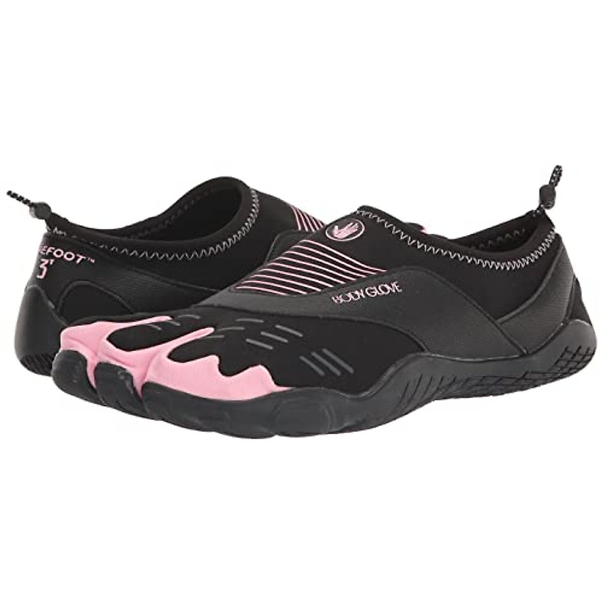 Body Glove Women's Cinch Water Shoe, Black/Prism Pink, 8