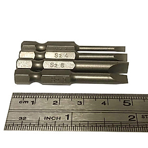 aiyun 12 Piece Slotted Phillips Screwdriver Bit Set, 1/4 Inch Hex Shank S2 Steel Magnetic 2 Inch Long Drill Bits (2 Inch)
