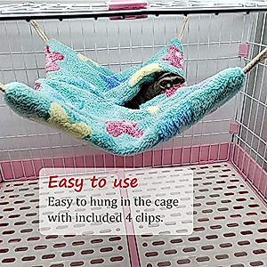 Oncpcare Envelope Shape Small Pet Hanging Nap Sack Sleep Bag Bed, Sugar Glider Cage Hammock, Guinea Pig Cage Accessories Bedding for Critter