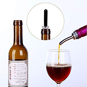 FOCCTS 60 Black Rubber Pourer Cap Liquor Bottle Pourer Cover Dispenser Spout Dust Covers