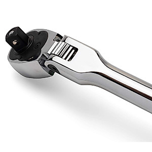 Eastwood 1/2" Drive Extra Long Flex Head Ratchet with Drop Forged Steel Handle Tool 72 Teeth Gears Chromoly Steel Gears