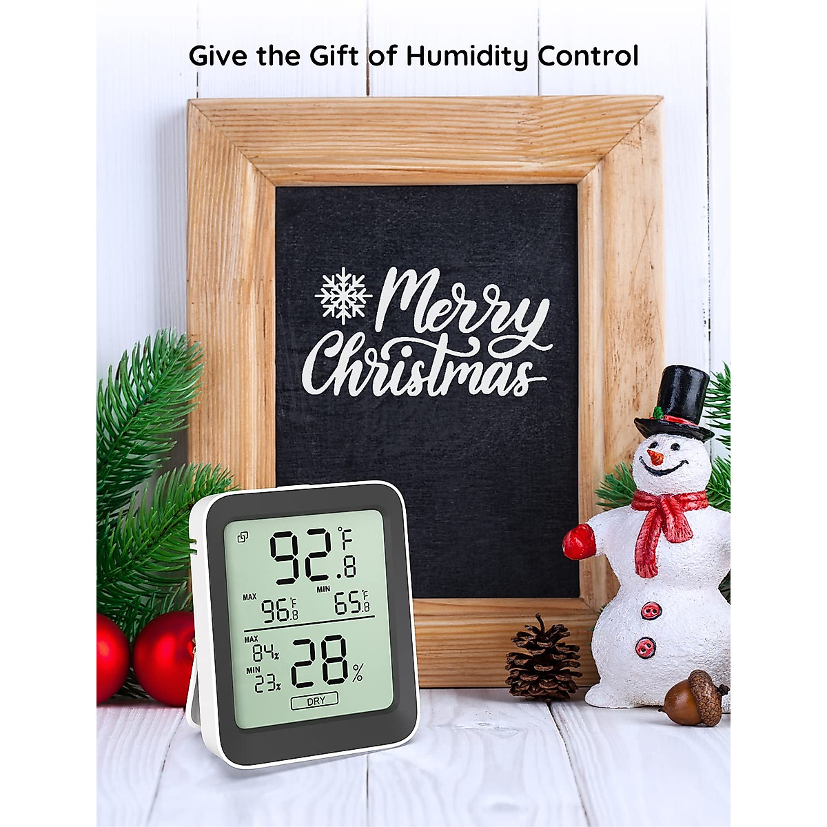 Govee Hygrometer Thermometer H5075, Bluetooth Indoor Room Temperature Monitor Greenhouse Thermometer with Remote App Control, Notification Alerts, 2 Years Data Storage Export