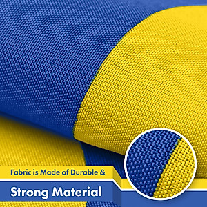 G128 Ukraine Ukrainian Coat of Arms Flag | 3x5 Ft | LiteWeave Pro Series Printed 150D Polyester | Country Flag, Indoor/Outdoor, Vibrant Colors, Thicker and More Durable Than 100D 75D Polyester