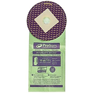 ProTeam Paper Bag, Line Vacer 10 Qt 10 Pack