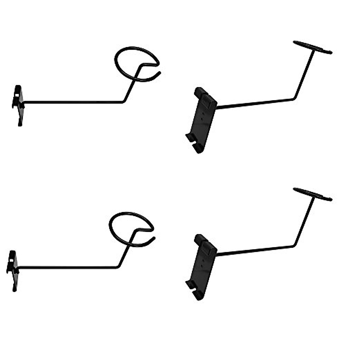 Prolinemax 4 Pc Gloss Black Hat Racks Wire Grid Wall Cap Slat Panels Gridwall Display Hook Retail Store
