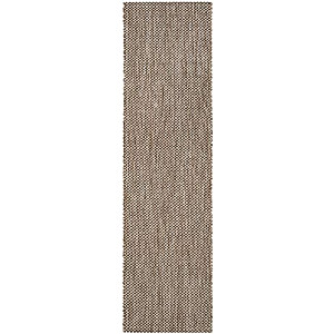 SAFAVIEH Courtyard Collection CY8521 Indoor/ Outdoor splashpoof Easy scrubbing Patio Backyard Mudroom Runner-Rug, 2'3' x 8', Natural/Black