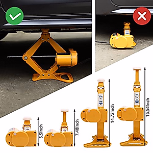 Simpleout Electric Car Jack Kit - 3 Ton Vehicle Floor Jack Cars and Truck Scissor Jack Lift Trailer Jack Stands Roadside Emergency Tire Repair Kit with Power Impact Wrench