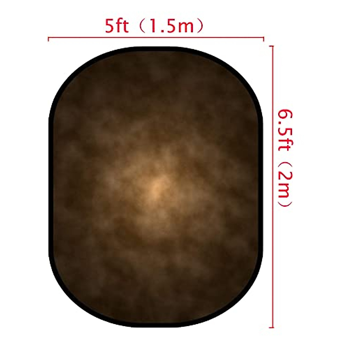 Kate Dark Blue Collapsible Backdrop for Photography Brown Pop Up Photo Backdrops Portable Folding Background for Portrait, Live Streaming, 5x6.5ft