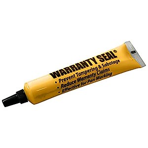 Yellow Tamper Proof Cross Check Repair & Maintenance Warranty Seal 1.8 Oz Squeeze Tube Paint Marker - 12 Tubes