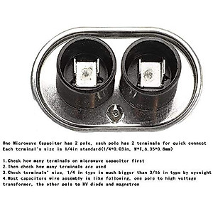 BlueNatHxRPR 0.95 MFD uF Microwave Capacitor Compatible for GE WB27X10968 and Others